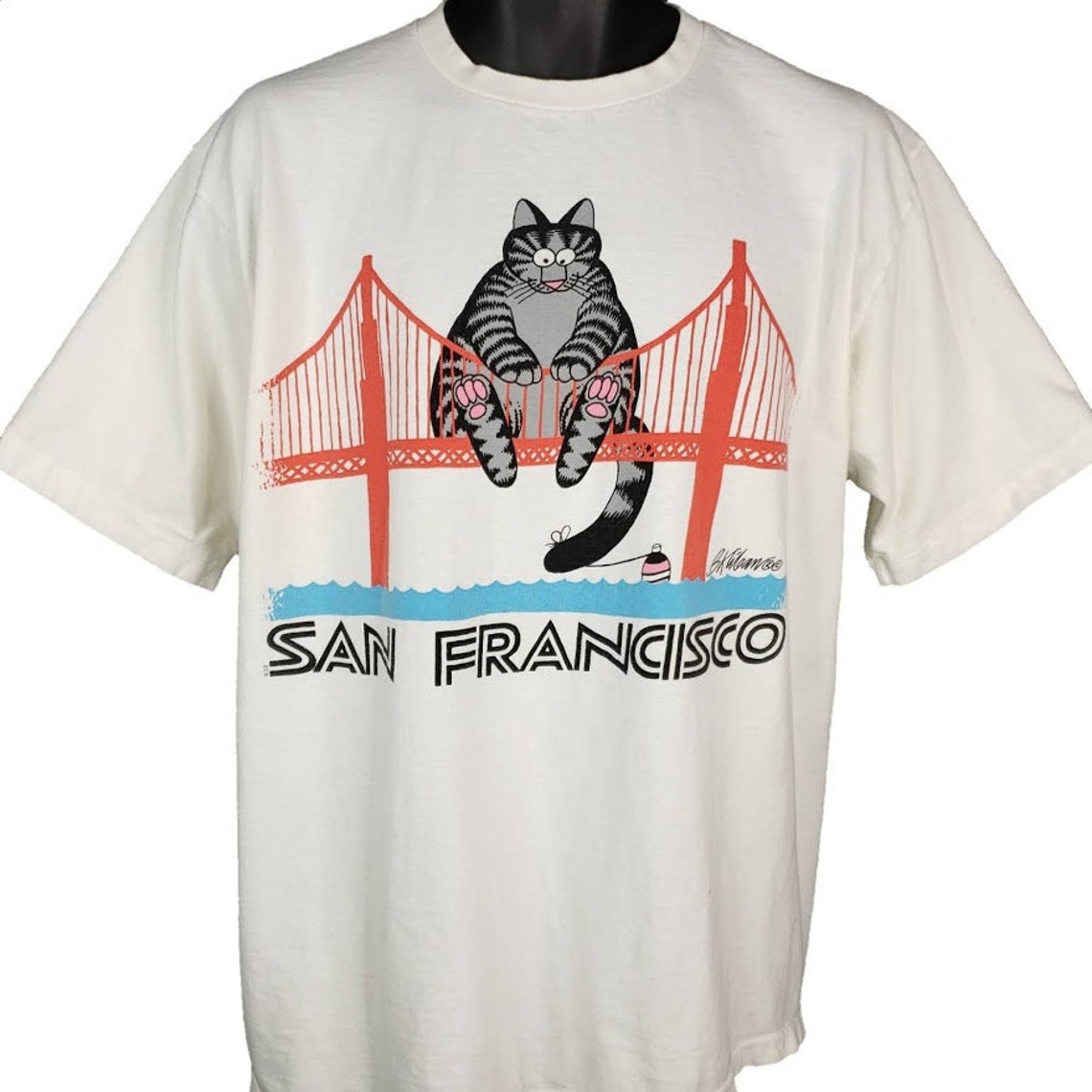 B Kliban Cat T Shirt Vintage 80s 90s San Francisco Double | Etsy