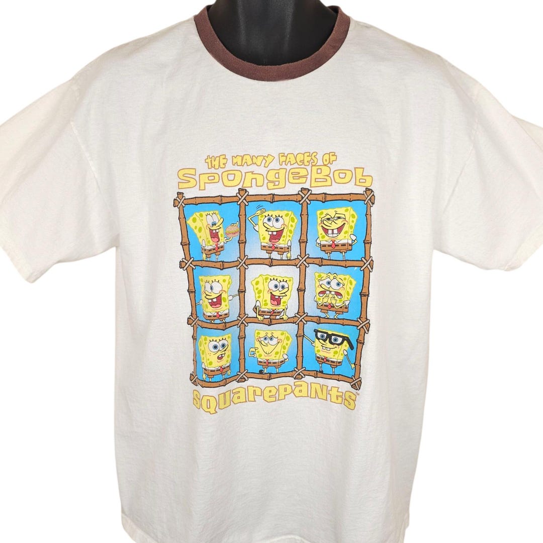 Vintage Spongebob Squarepants T Shirt Mens Size Large Y2K Nickelodeon ...