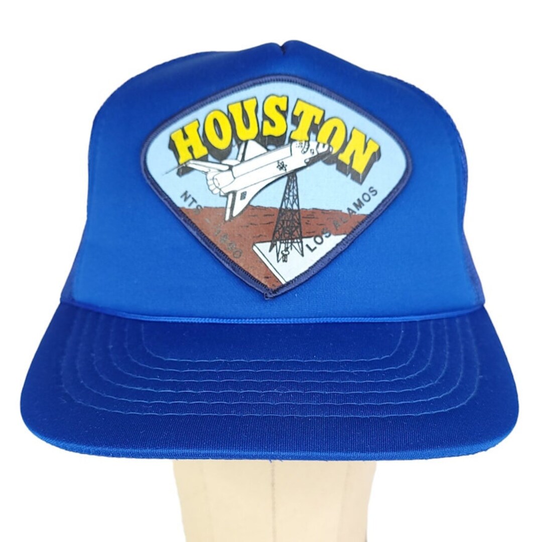 NASA Houston Space Shuttle Trucker Hat Vintage 90s Snapback Hat One ...