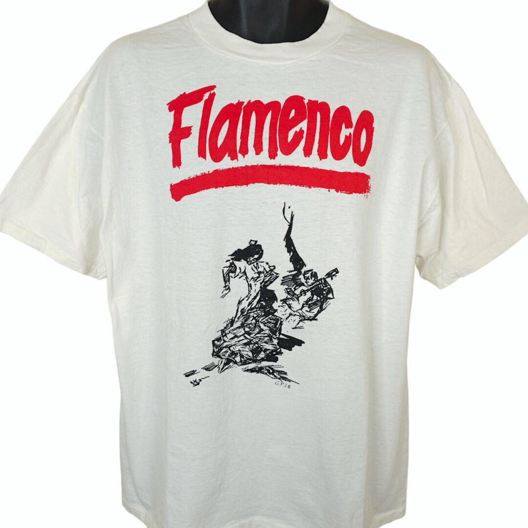 Flamenco Dancers T Shirt Vintage 90s Spanish Dance Art Tee Oneita Mens ...
