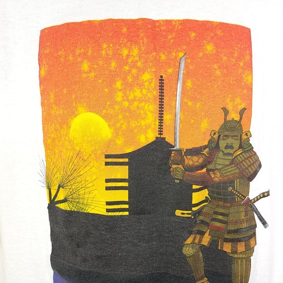 Samurai T Shirt Vintage 90s Atsugi Japan Japanese War… - Gem