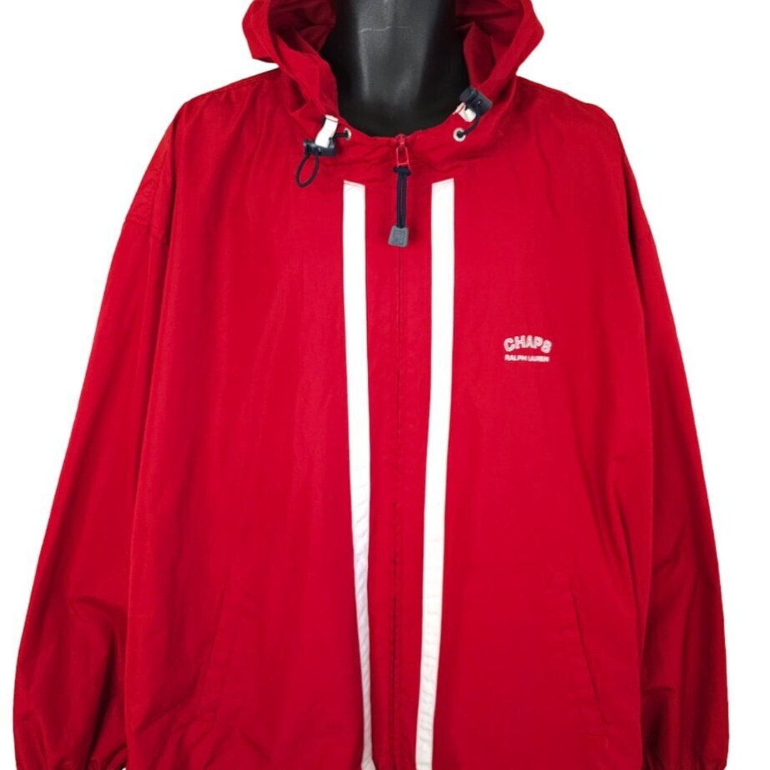 Chaps Ralph Lauren Windbreaker Jacket Mens Size 2XL Vintage 90s ...