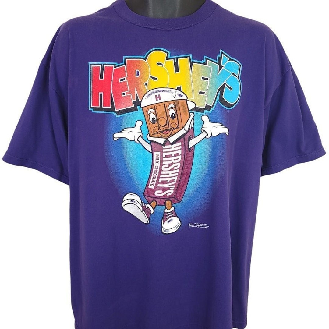 Hershey Chocolate T Shirt Vintage 90s Hersheys Snack Tee Hip Hop Mens Size XL - Etsy