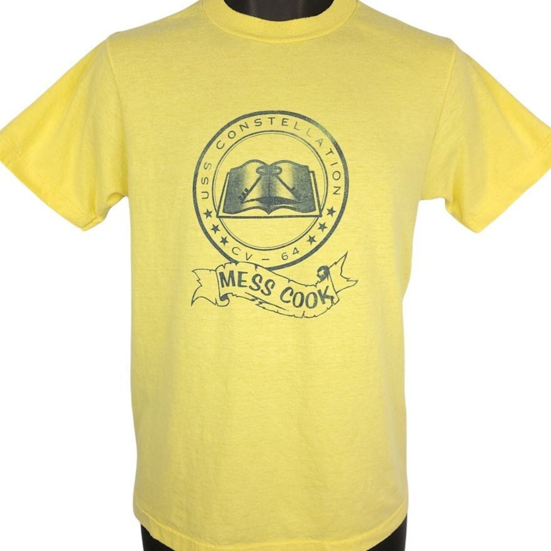 USS Constellation CV-64 T Shirt Vintage 80s United States Navy Mess ...