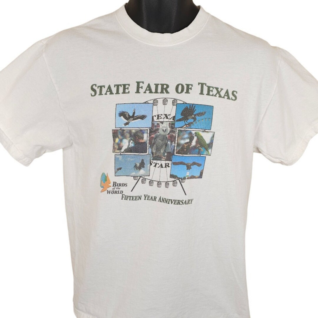 Vintage Texas State Fair T Shirt Mens Size Medium White Y2K Birds of ...