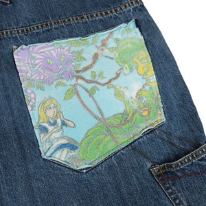 Vintage Joe Boxer Baggy Jeans Mens Size 40 Y2K Alice in Wonderland ...
