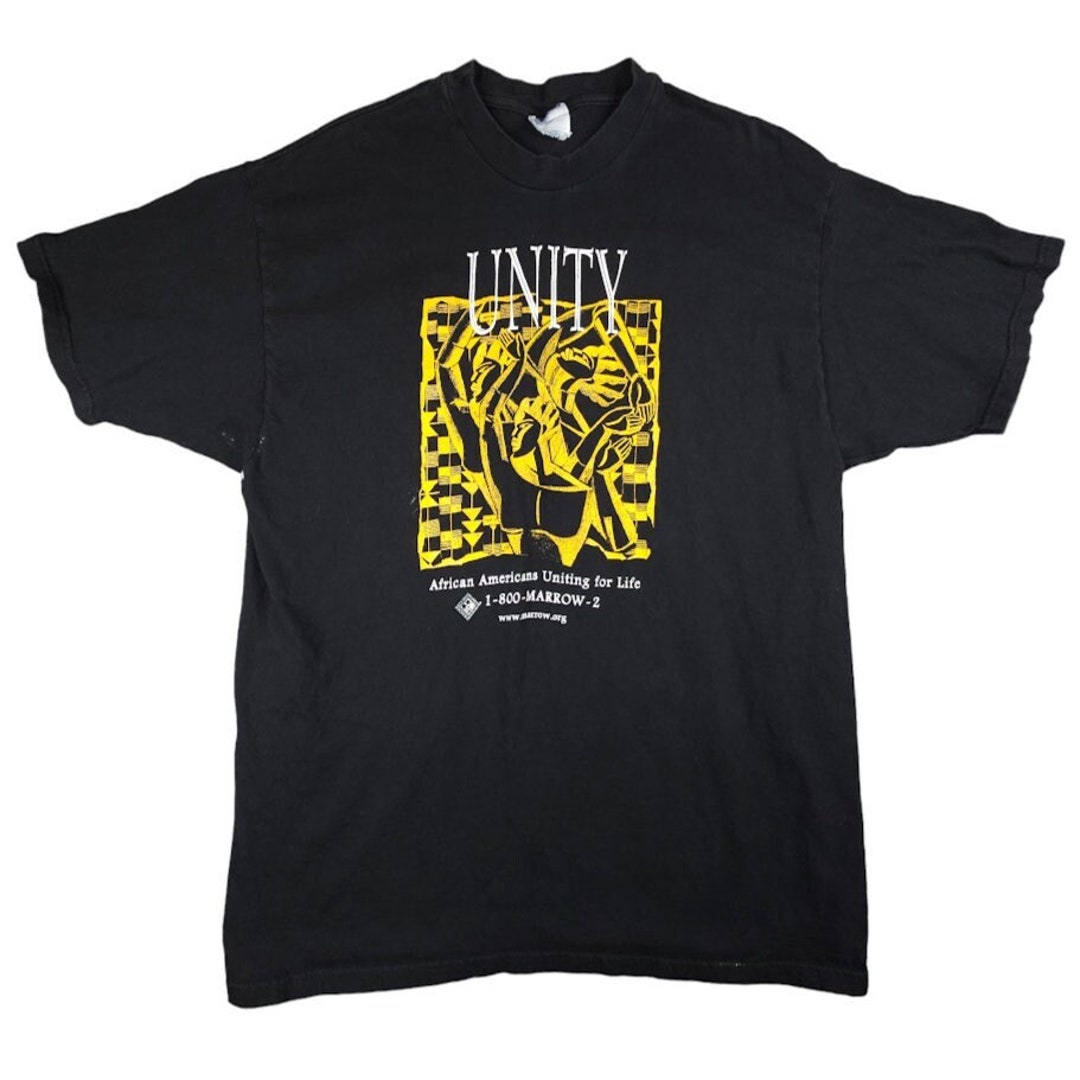 Vintage Unity African American T Shirt Mens Size XL Black 90s Y2K ...