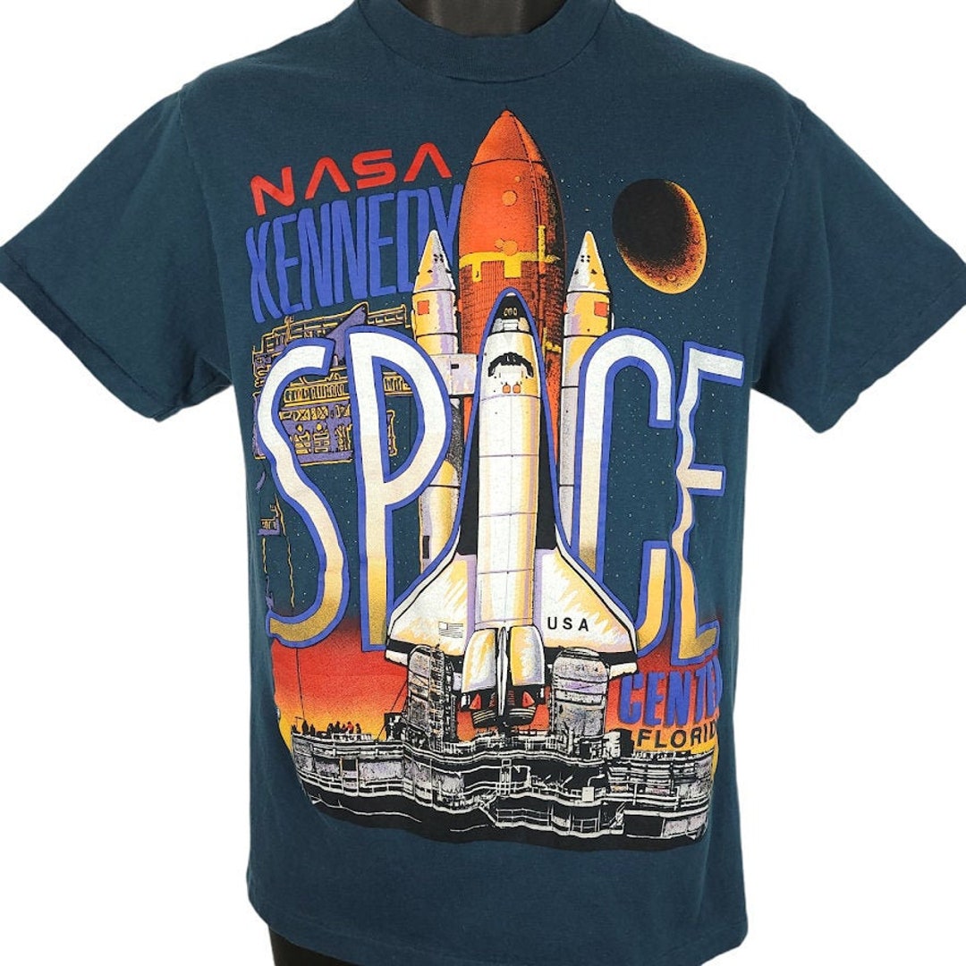 NASA Kennedy Space Center T Shirt Vintage 90s Space Shuttle Made in USA ...