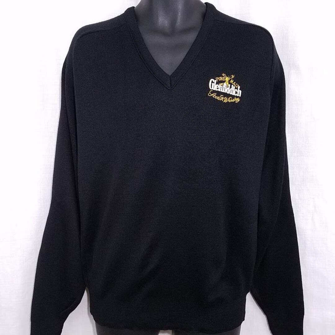 Glenfiddich Scotch Whisky Sweater Vintage 80s V Neck Deadstock Made in ...
