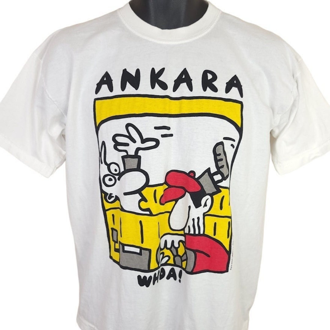Ankara Turkey T Shirt Vintage 90s Taxi Comic Cartoon Whoa Mens Size ...