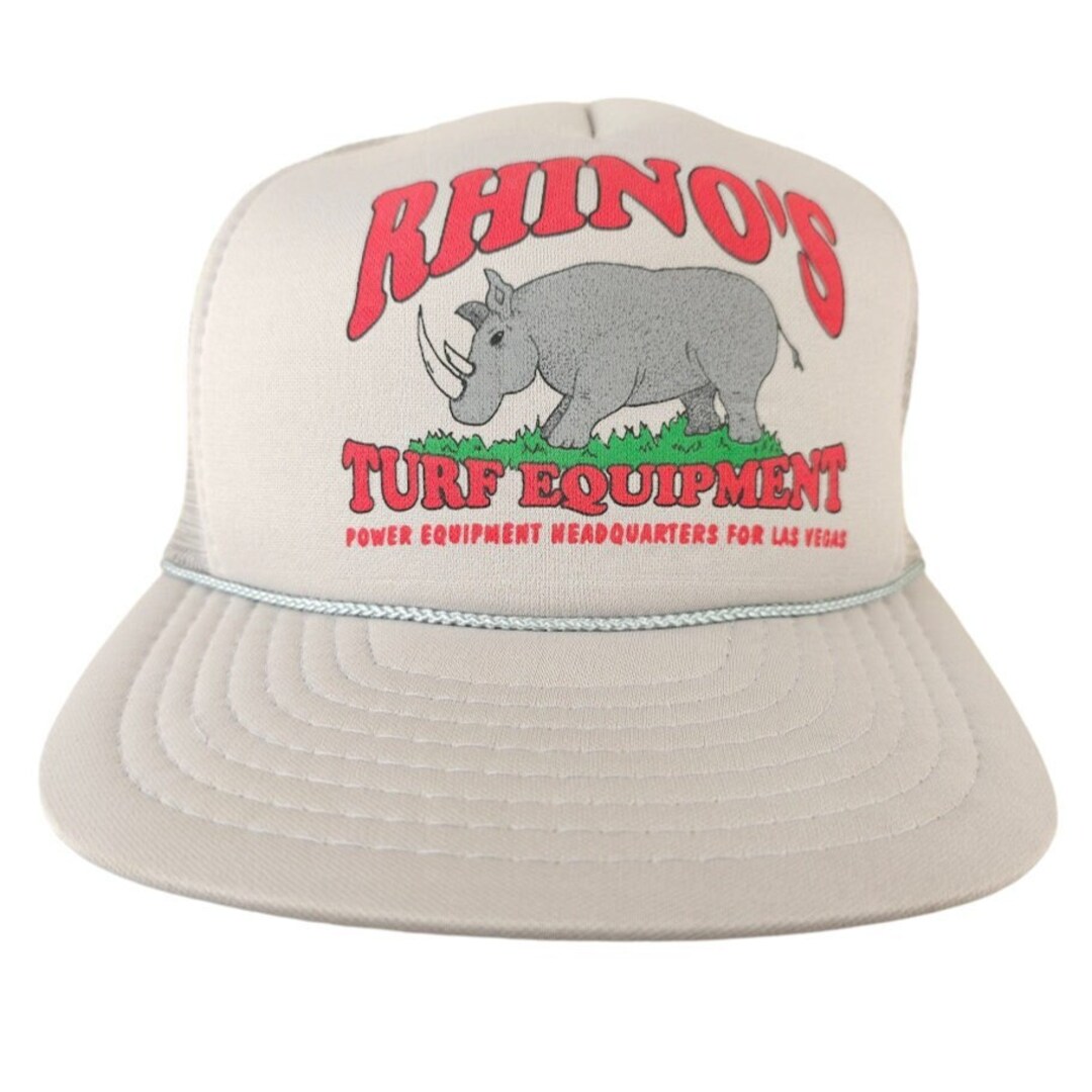Rhinos Turf Equipment Trucker Hat Mens One Size Vintage 80s Industrial ...