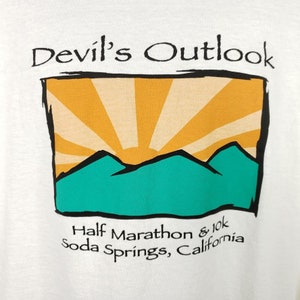 Devils Outlook Half Marathon T Shirt Vintage 90s 10K Soda Springs ...