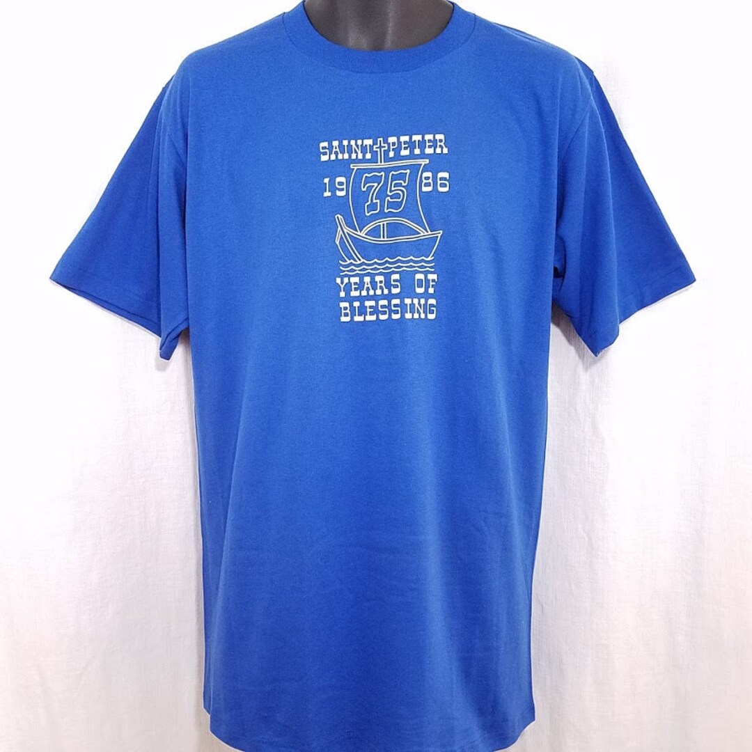 Saint Peter T Shirt Vintage 80s Lutheran Church Santa Ana Made in USA ...