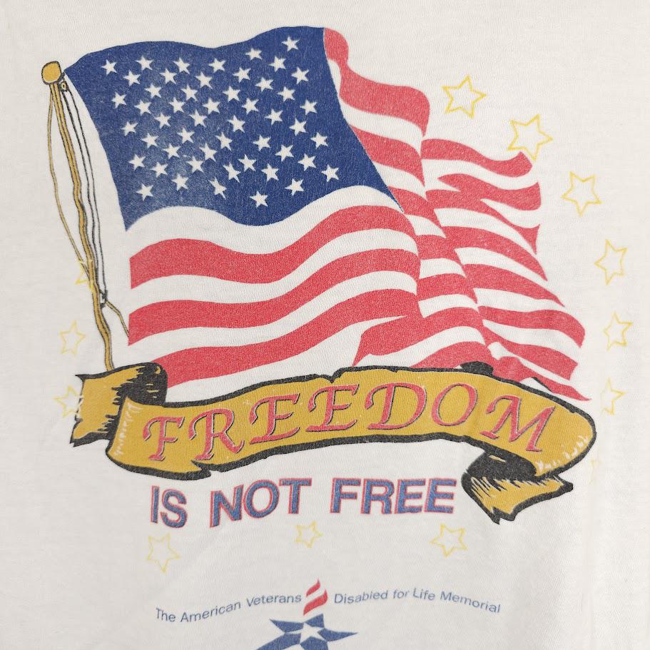 Vintage Freedom is Not Free T Shirt Mens Size Large White Y2K American ...