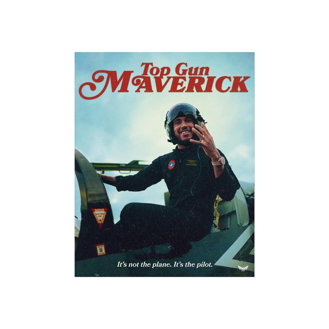 Lewis Hamilton Formula One Poster | Top Gun Maverick | Formula 1 | 16 ...