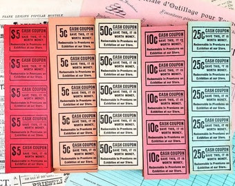 Vintage Cash Register Roll Coupons 1970s Set of 8 Retro - Etsy