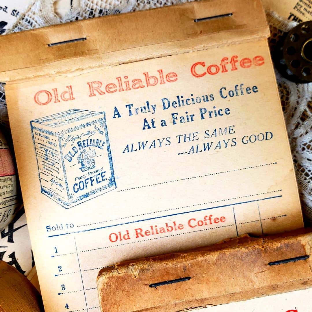 Rare 1930s Vintage Old Reliable Coffee Receipts - Etsy