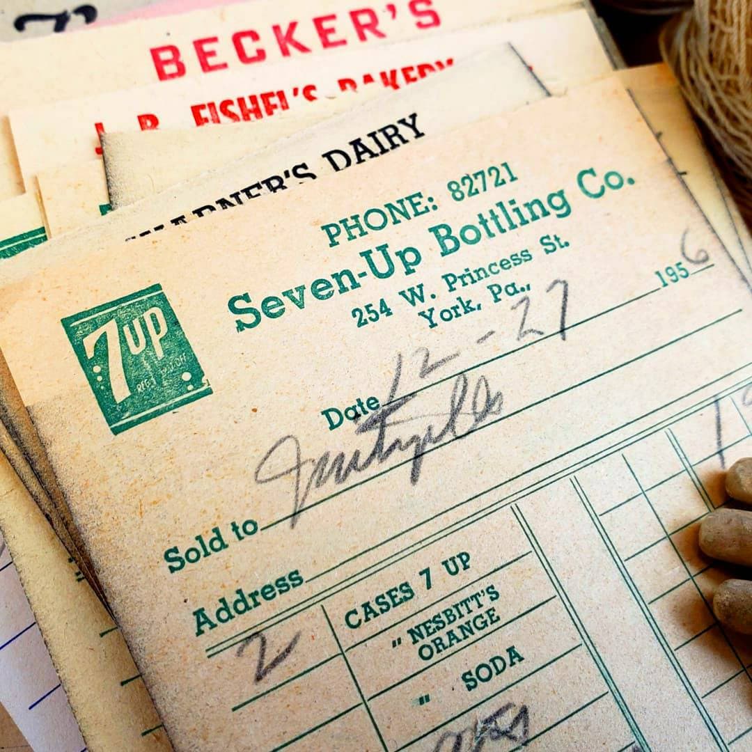 Vintage Receipts Assortment | Etsy