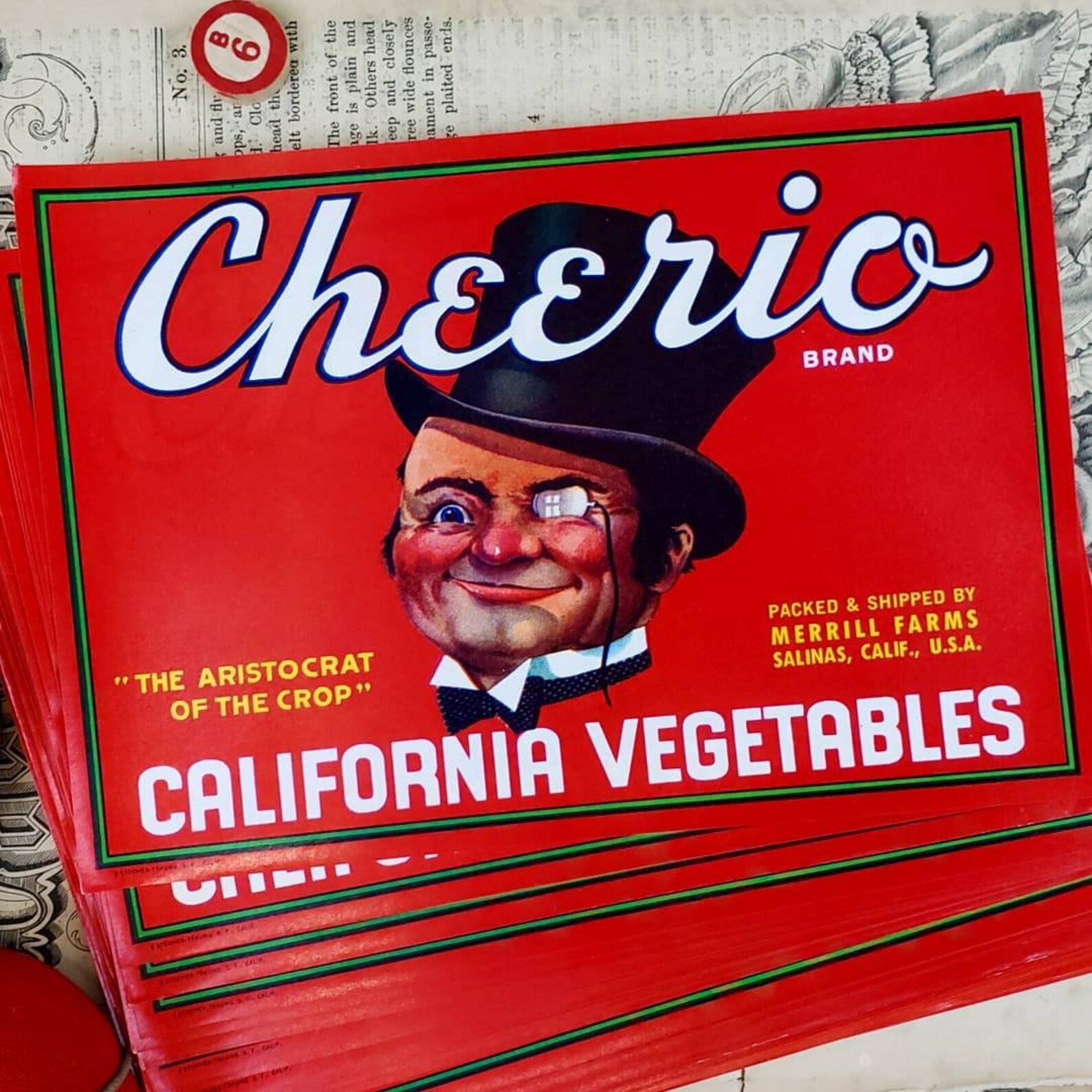 1950s Cheerio California Labels - Etsy