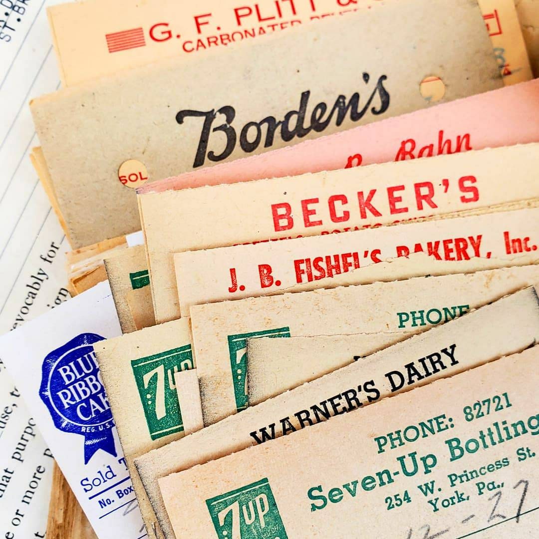 Vintage Receipts Assortment - Etsy