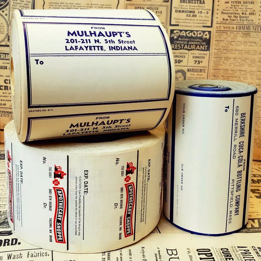 Vintage Roll Shipping Gummed & Sticker Labels - Etsy