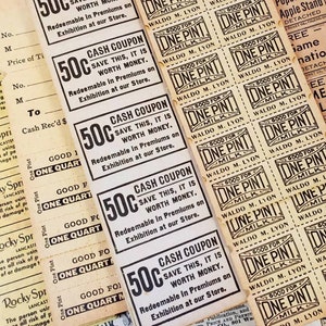 Vintage Tiny Patina Tickets Assortment - Etsy