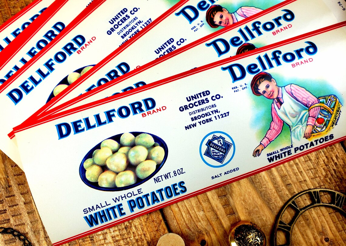 Vintage Dellford Potatoes Labels - Etsy