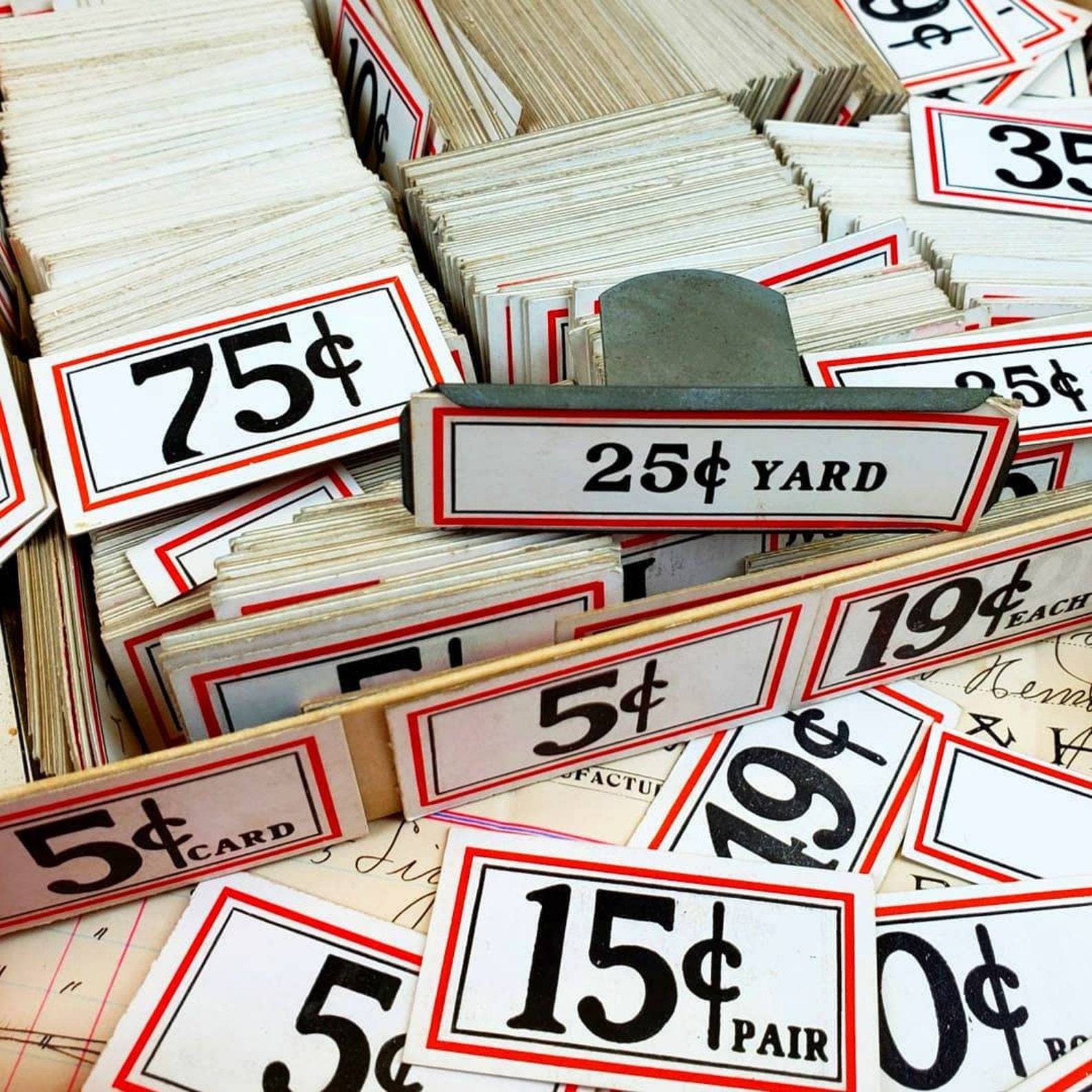Vintage Rectangular Grocery Price Tags - Etsy