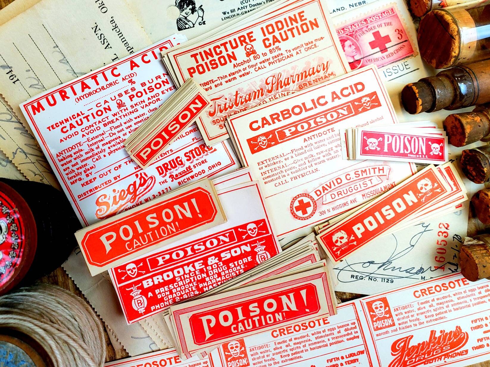 Vintage Poison Label Collection - Etsy