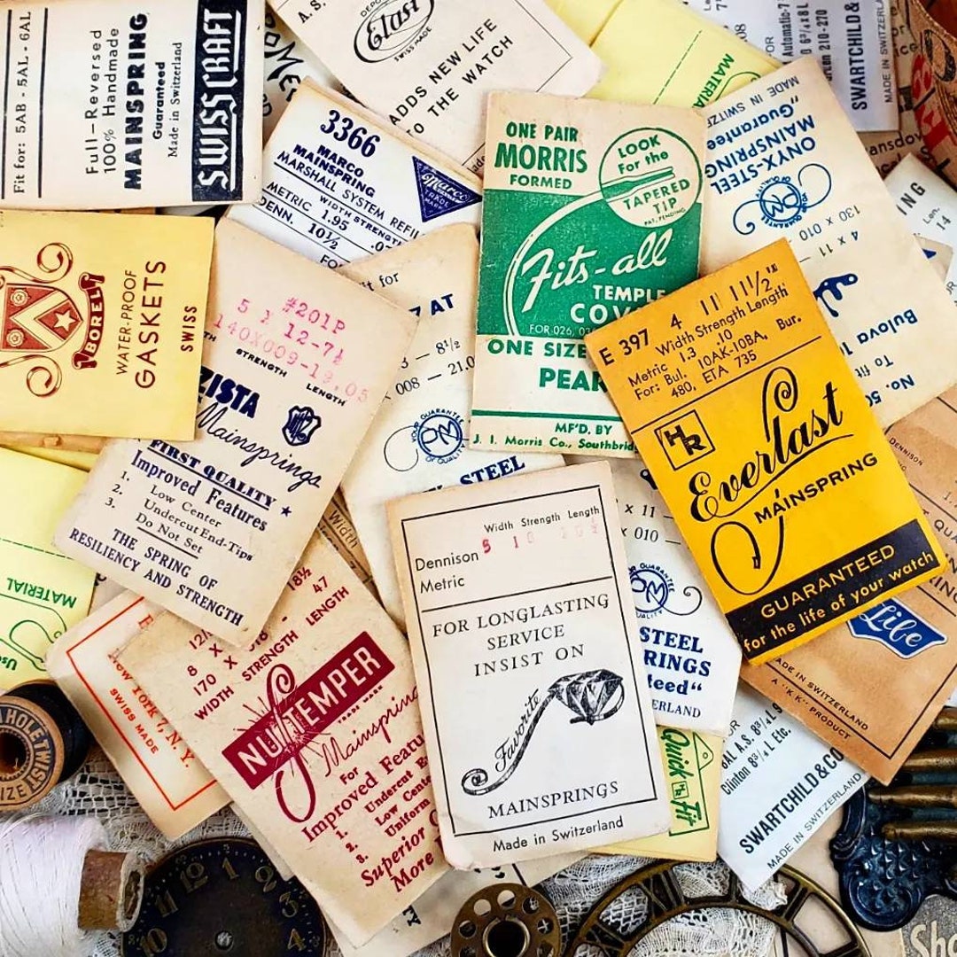 Vintage Watch Parts Envelopes Set (envelopes Only) - Etsy