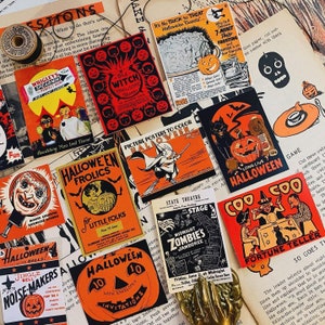 Vintage Halloween Paper Cuts 12 Piece Assortment High-quality Laser ...