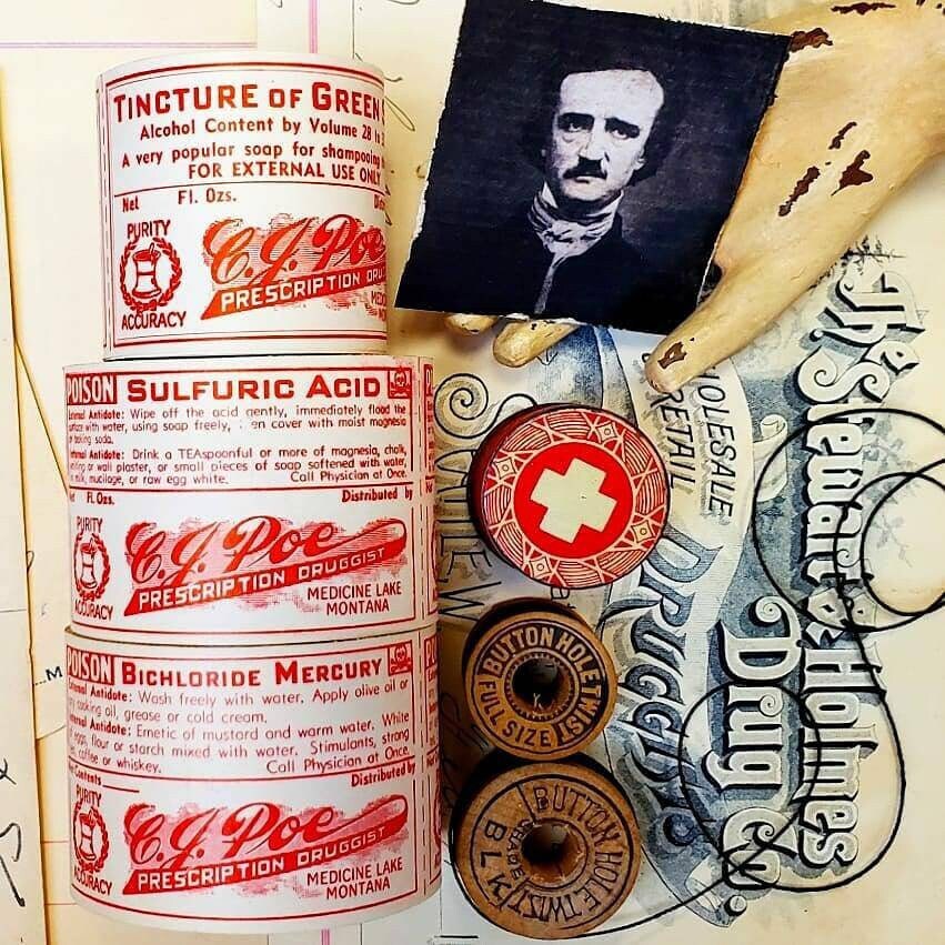 1930s Vintage "poe" Labels - C.G. Poe Druggist Montana - Etsy