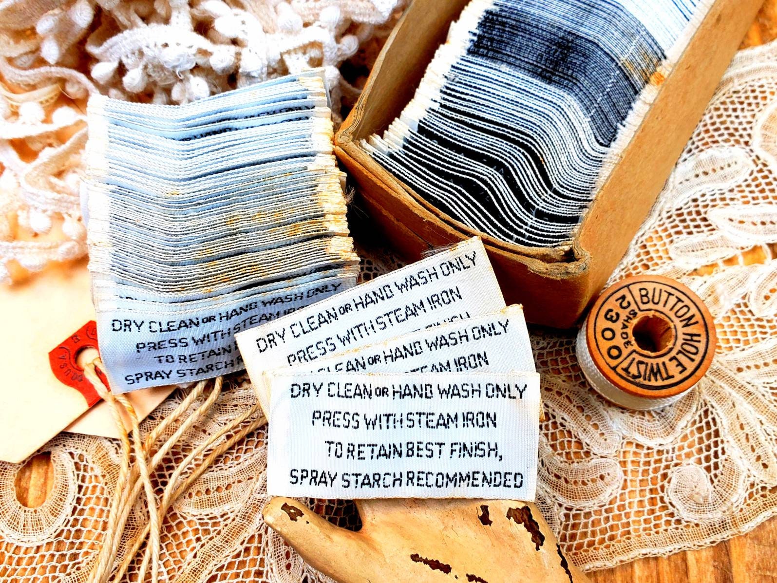 Vintage Washing Labels 5 Pieces - Etsy