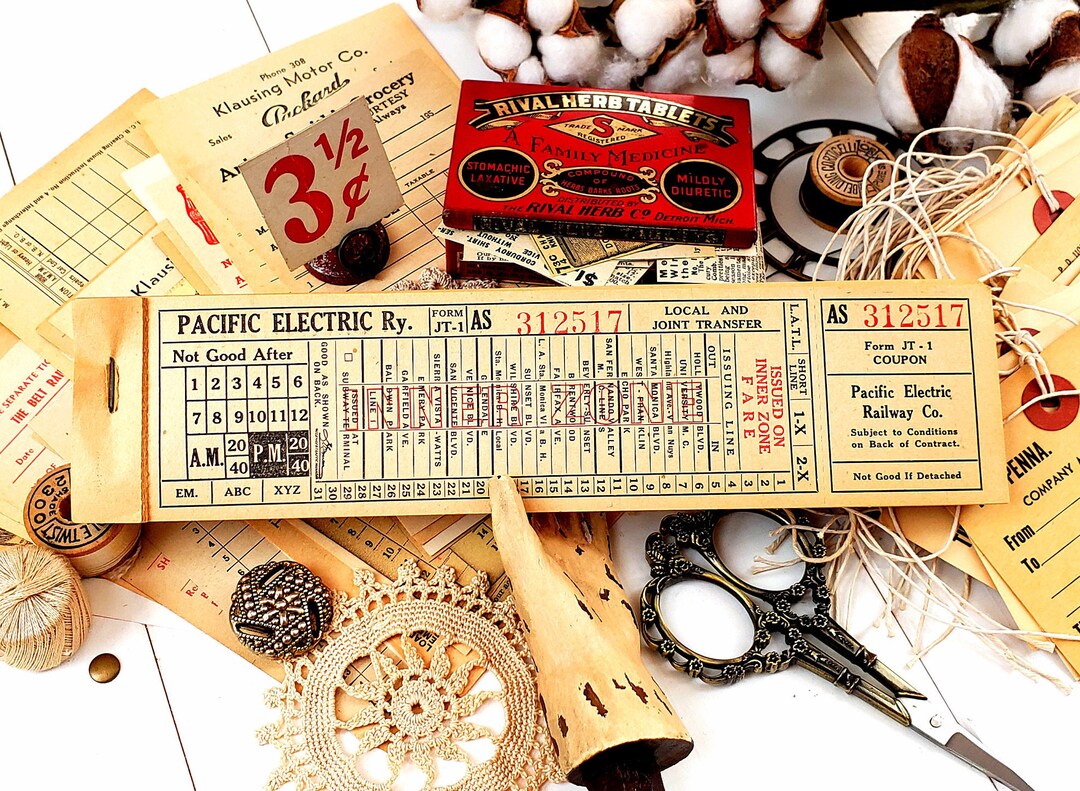 1950s Pacific Electric Railway Tickets - Etsy