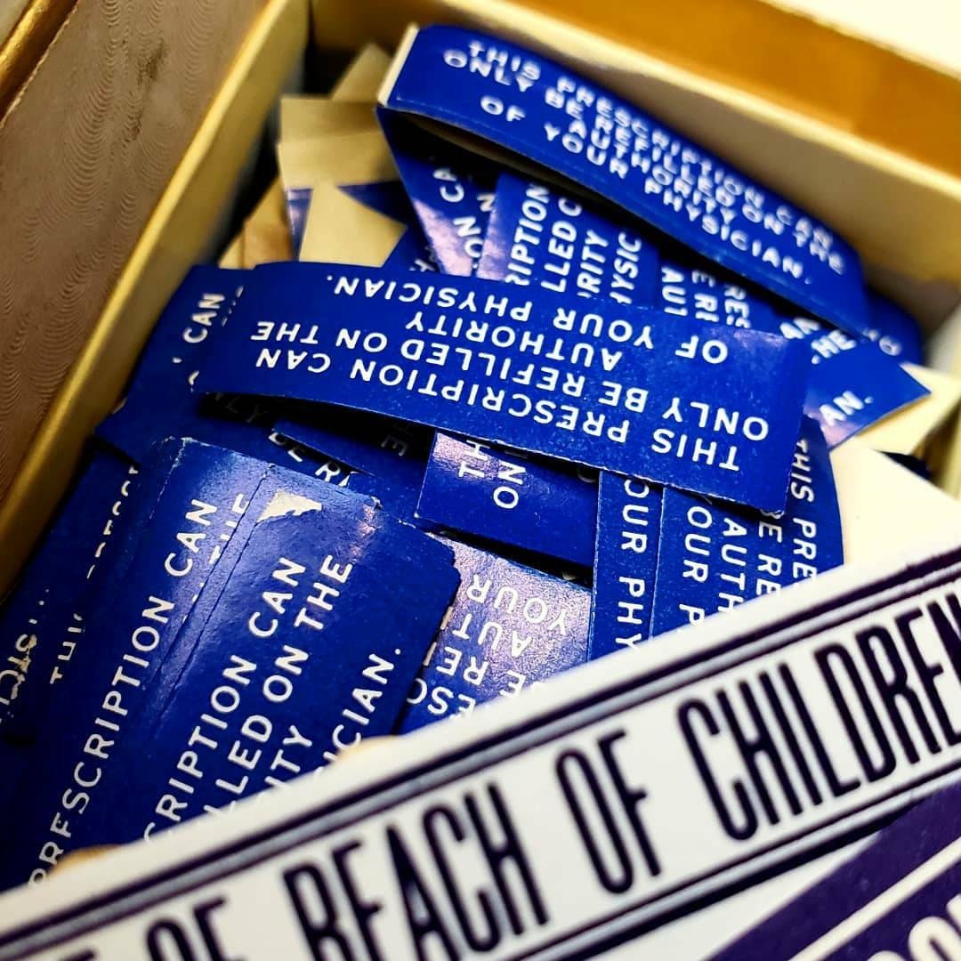 Vintage Blue Pharmacy Directions Labels - Etsy