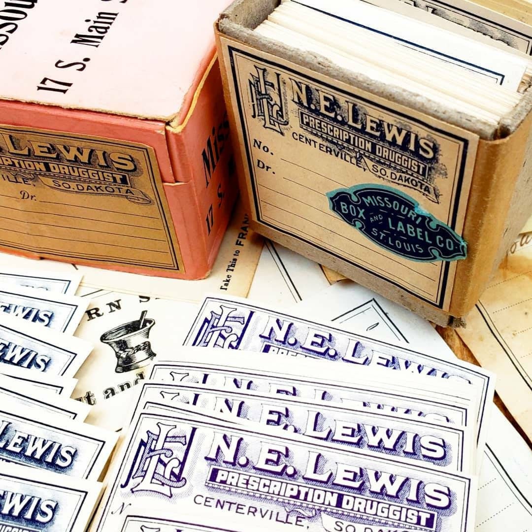 N.E. Lewis Blank Prescription Labels - Etsy