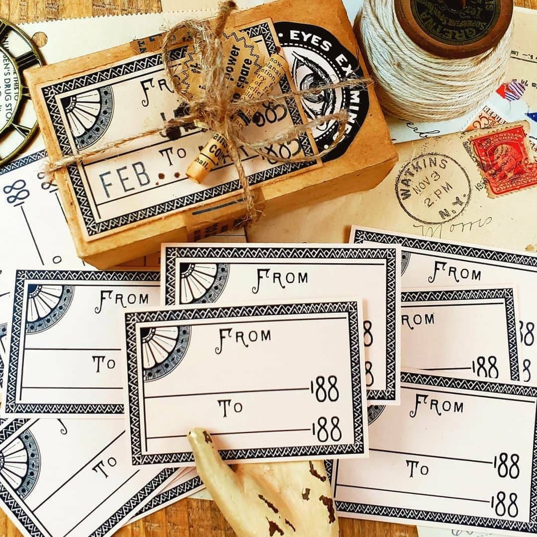 Paper & Party Supplies Paper 1880s Frame Label Reproductions Paper ...