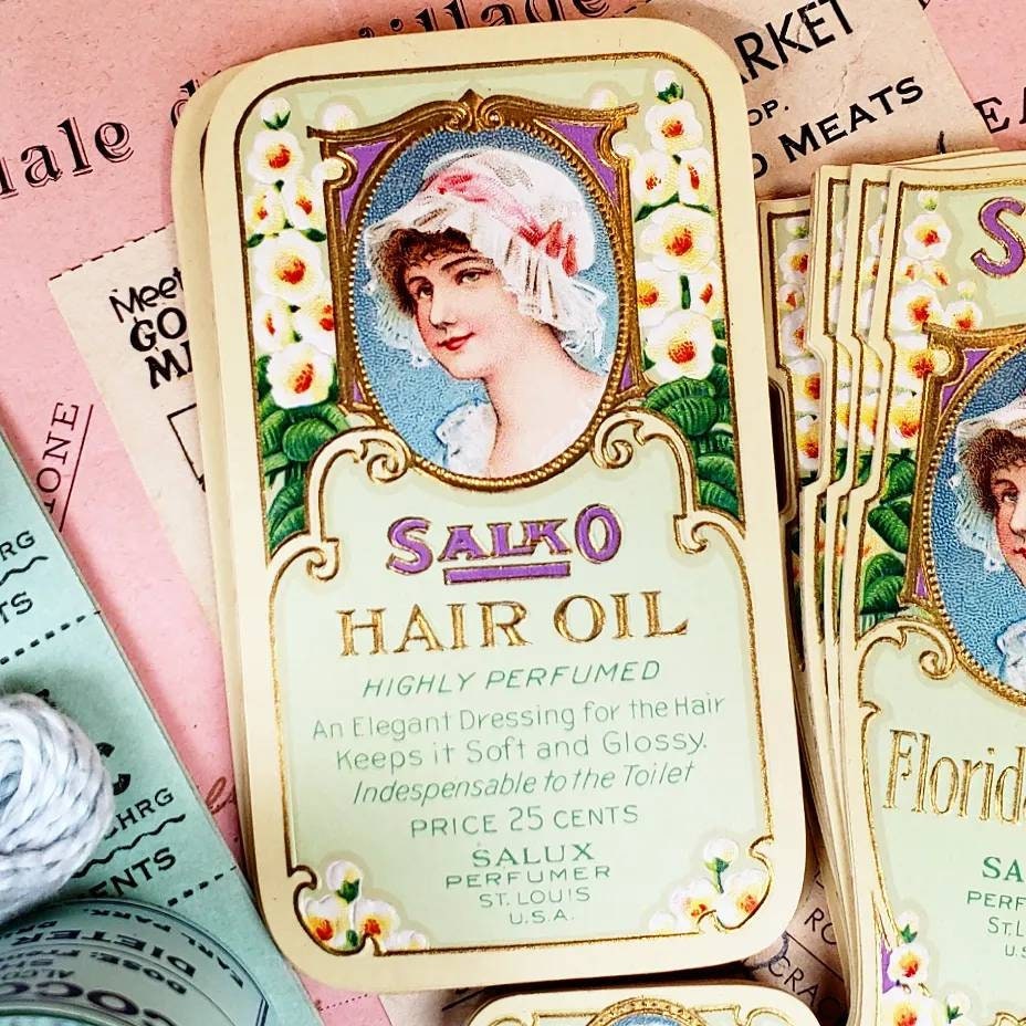 Antique 1910s Salko Embossed Labels - Etsy