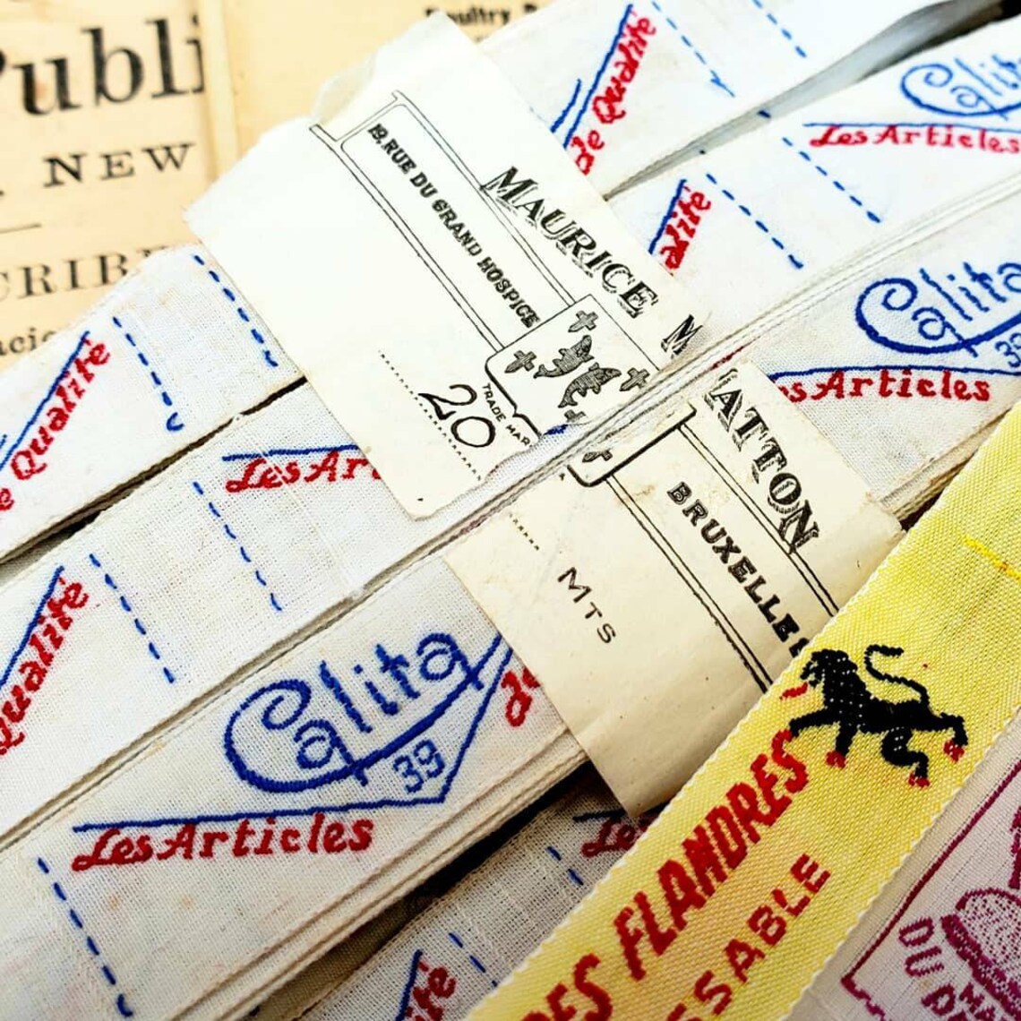 Vintage French Clothing Labels Collection | Etsy