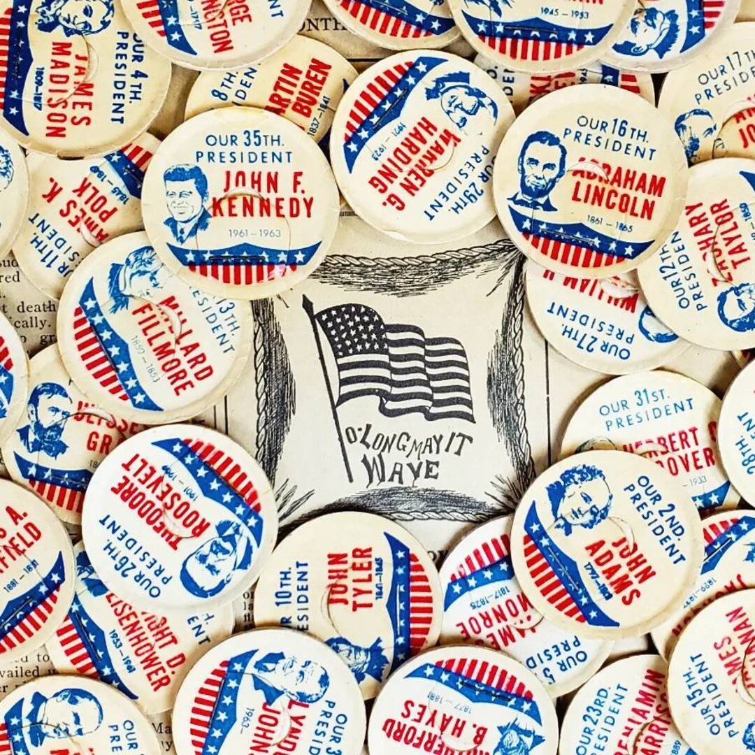 Vintage 1960s Presidents Milk Caps - Etsy