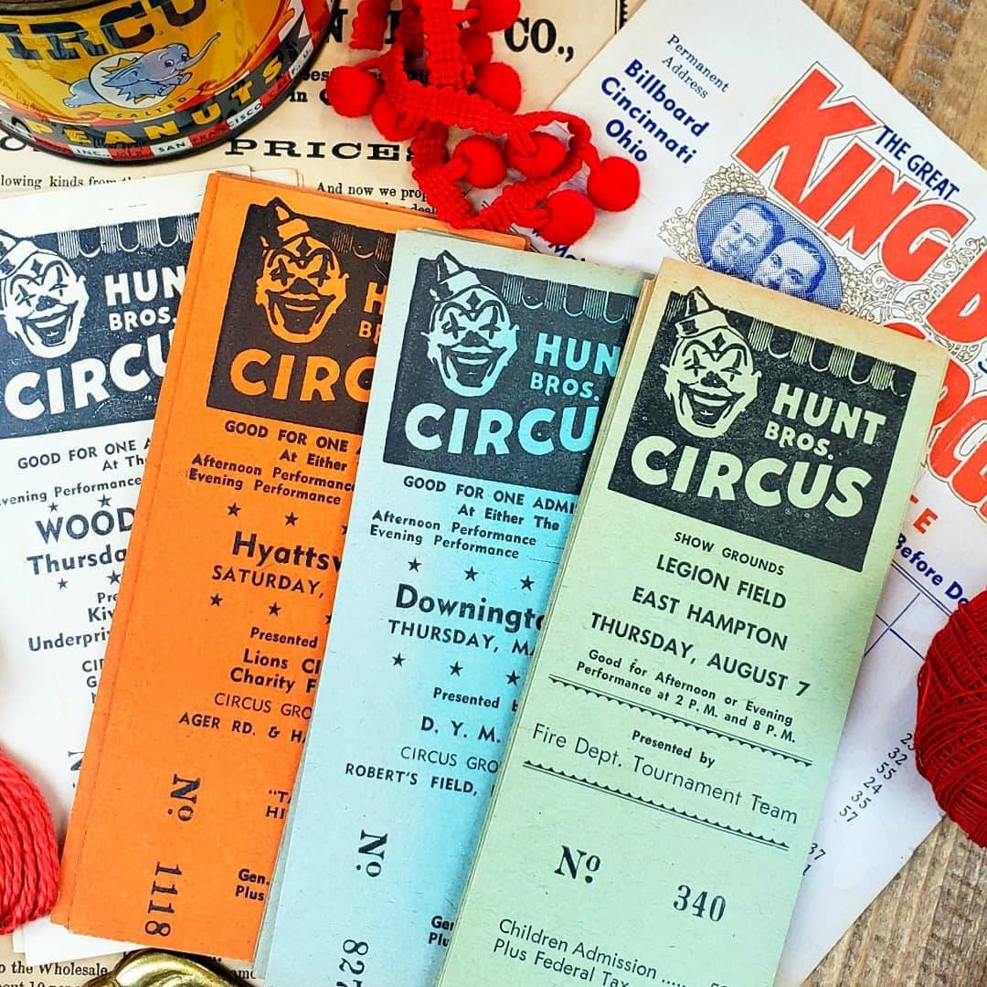 1940 Hunt Bros Circus Tickets | Etsy