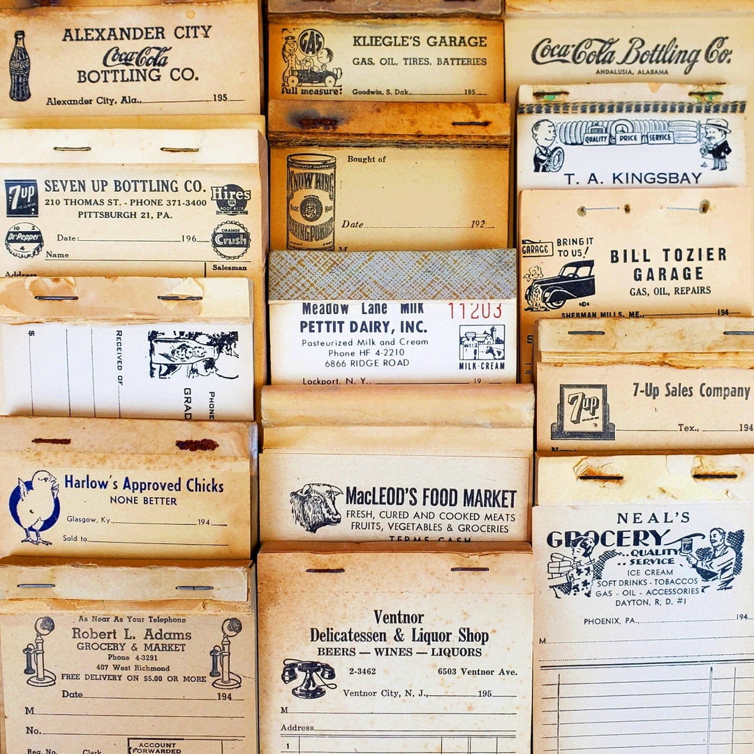 Vintage Receipt Collection - Etsy