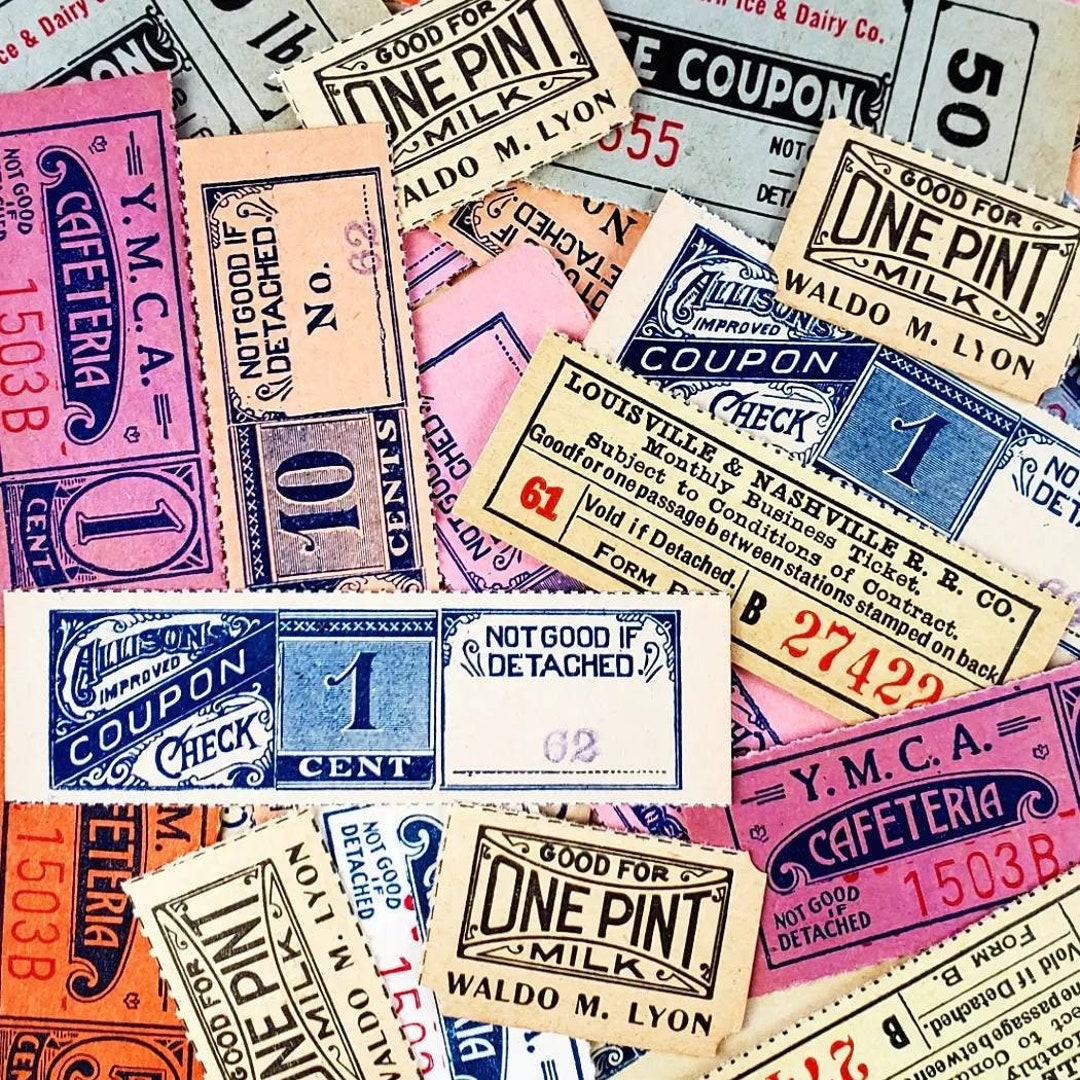 Vintage Tiny Coupons Assortment - Etsy