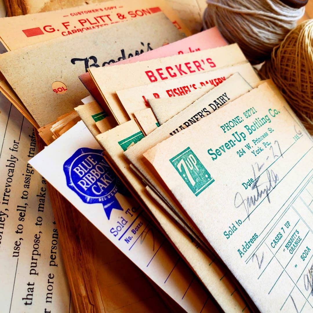 Vintage Receipts Assortment - Etsy