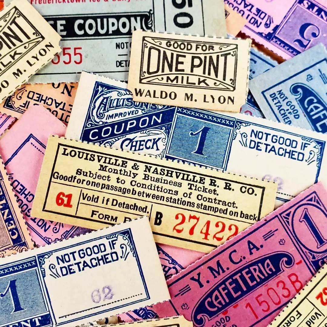Vintage Tiny Coupons Assortment - Etsy