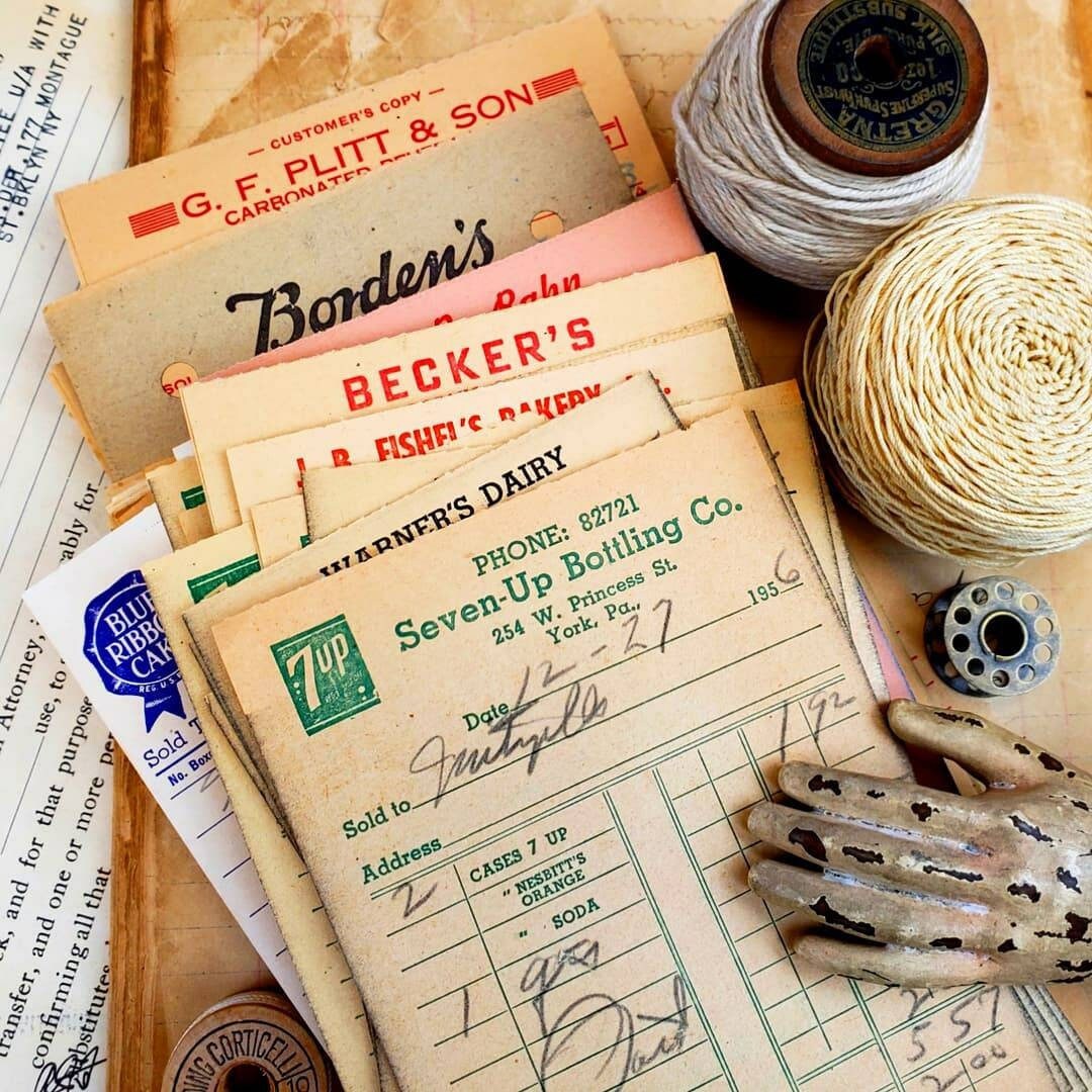 Vintage Receipts Assortment - Etsy