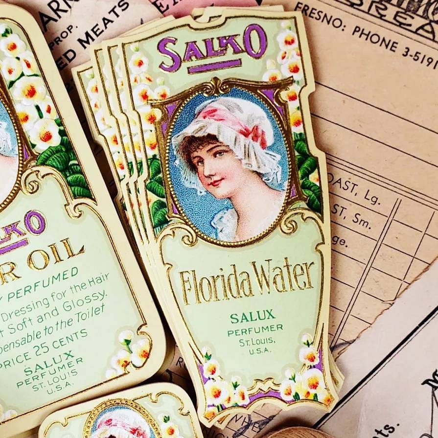 Antique 1910s Salko Embossed Labels - Etsy