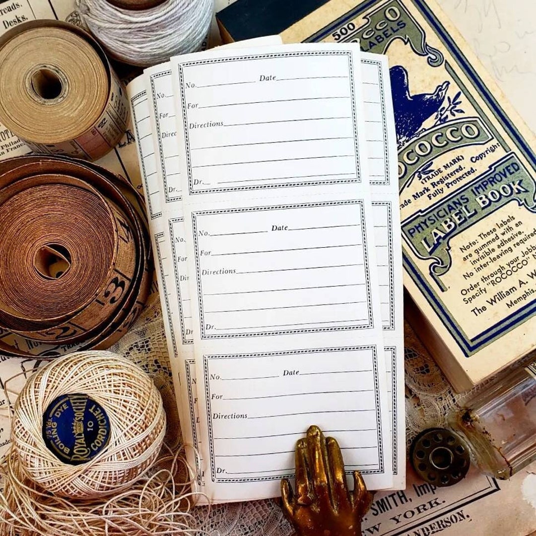 1930s Physicians Directions Label Sheets (3 Label Sheet) - Etsy