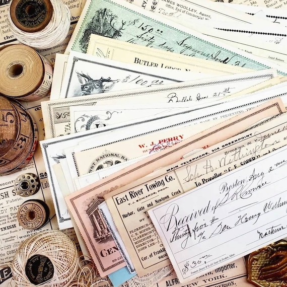 1880s 1900s Checks & Receipts - Etsy