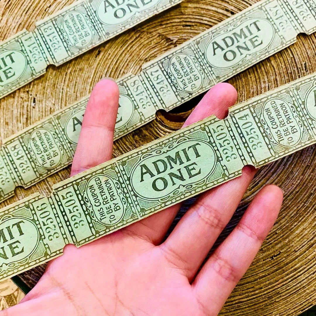 Rare! Antique 1890s Admit One Roll Coupon Tickets, Vintage Roll ...
